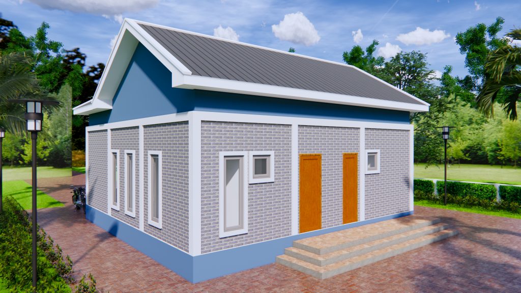 House Architecture 9x9 Meters 30x30 Feet 2 Beds - Pro Home DecorS