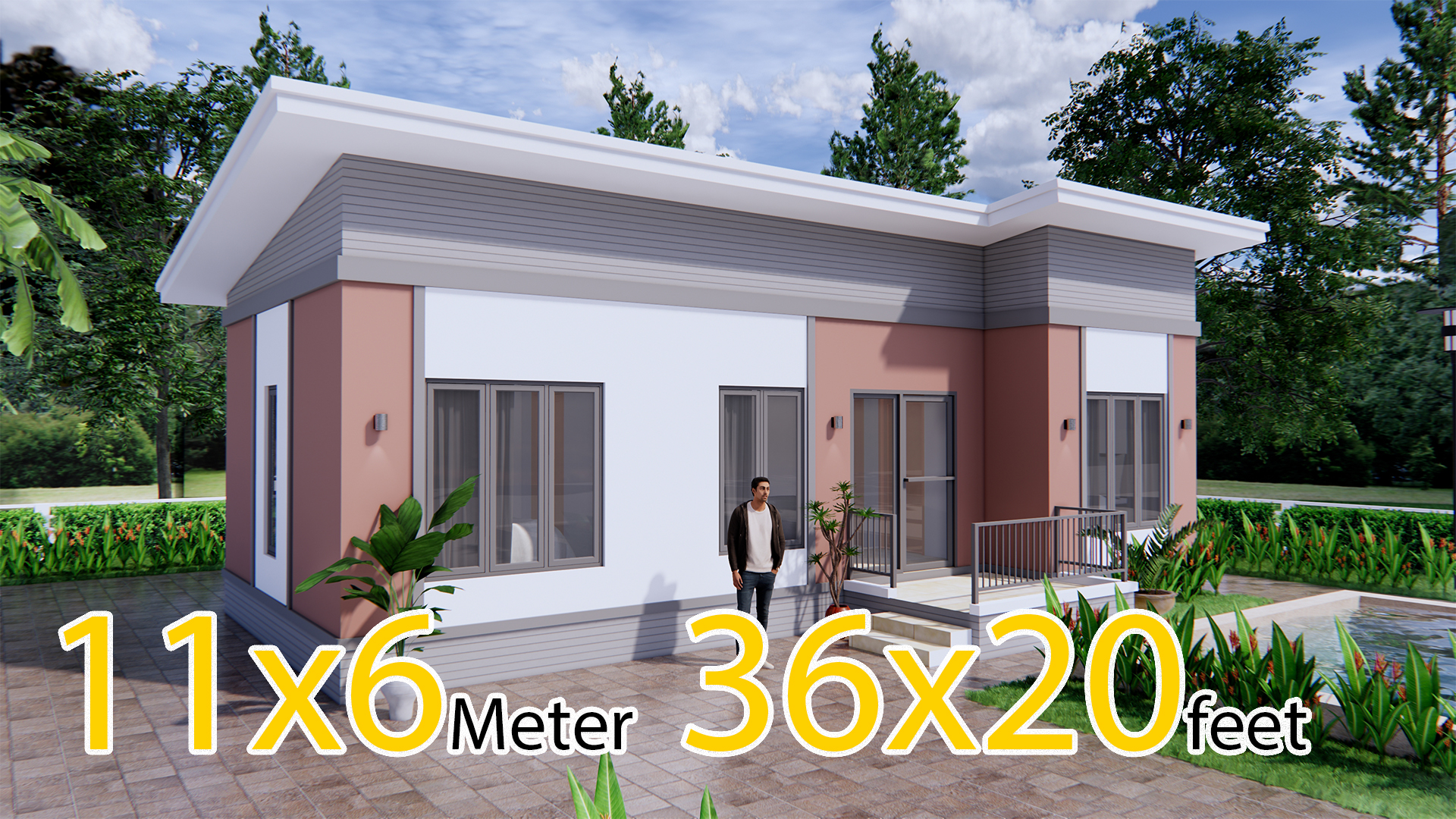 House Plan Drawing 11x6 Meters 36x20 Feet 3 Beds - Pro Home DecorS House Plan Drawing 11x6 Meters 36x20 Feet 3 Beds - Pro Home DecorS