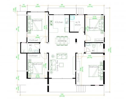 Modern House Design 12x12 Meter 39x39 Feet - Pro Home DecorS
