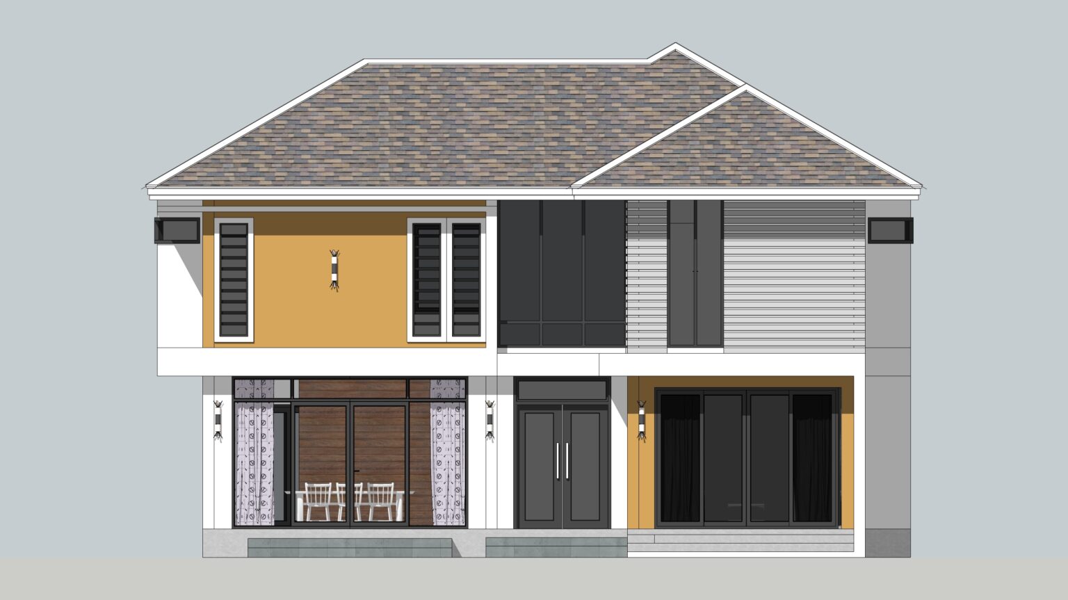 Home Designs 12.4x11 Meter 41x35 Feet 4 Beds - Pro Home DecorS