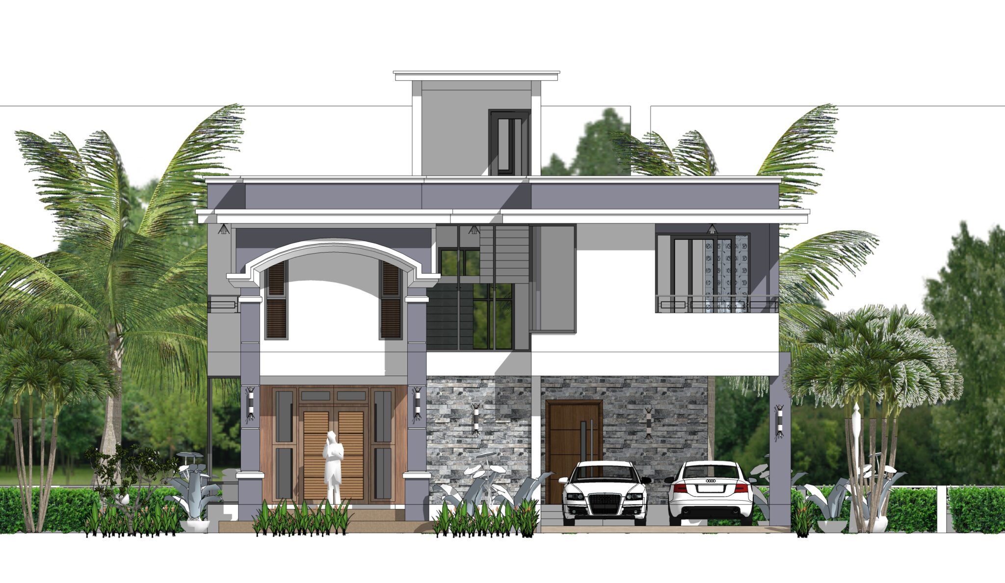 House Design 11x8 Meter 36x26 Feet 3 Beds - Pro Home DecorS