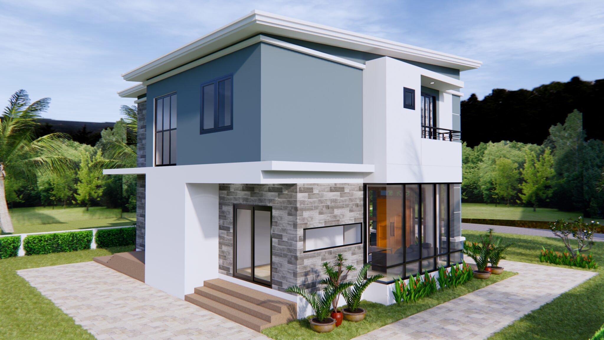 Home Plans 11x8 Meter 36x26 Feet 3 Beds - Pro Home DecorS