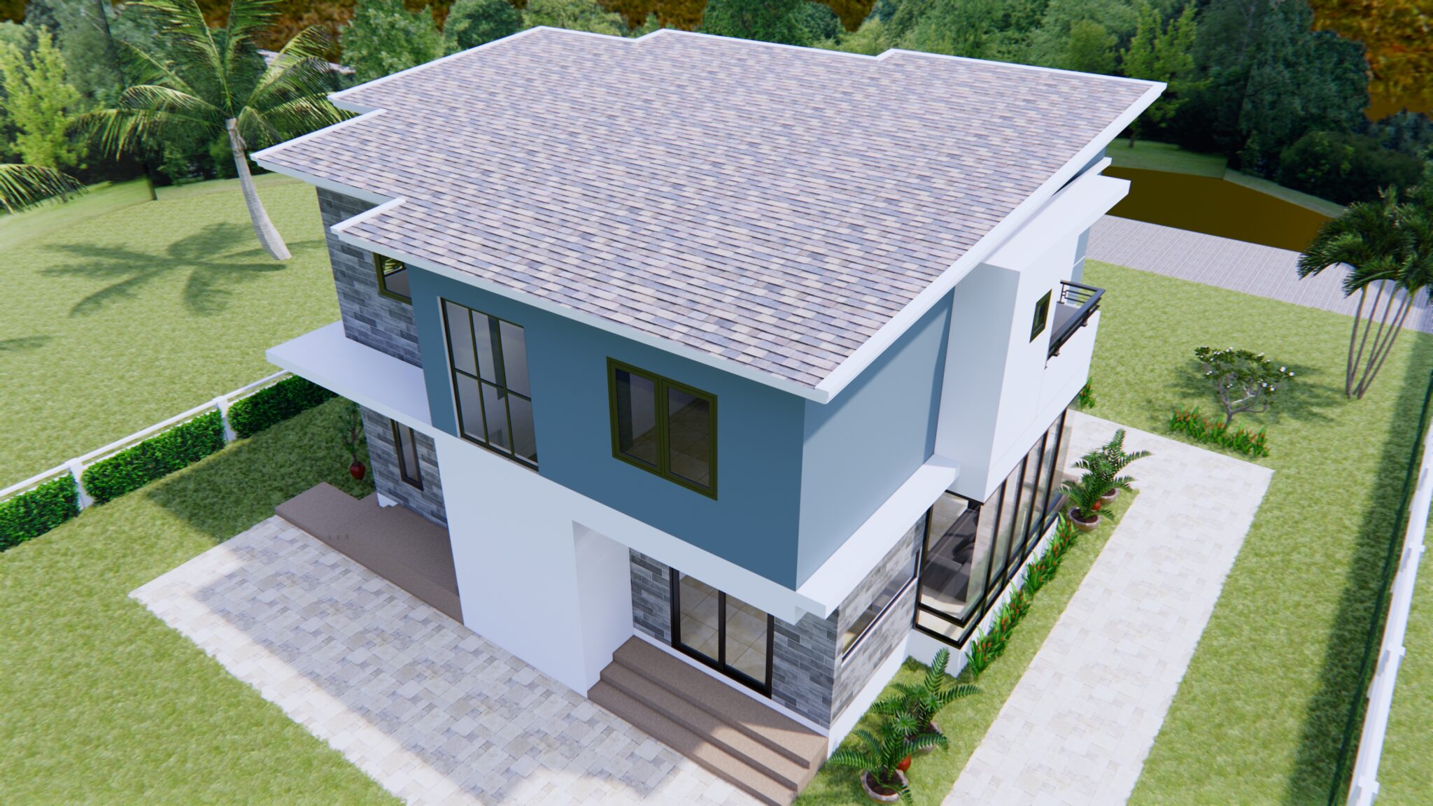 Home Plans 11x8 Meter 36x26 Feet 3 Beds - Pro Home DecorS