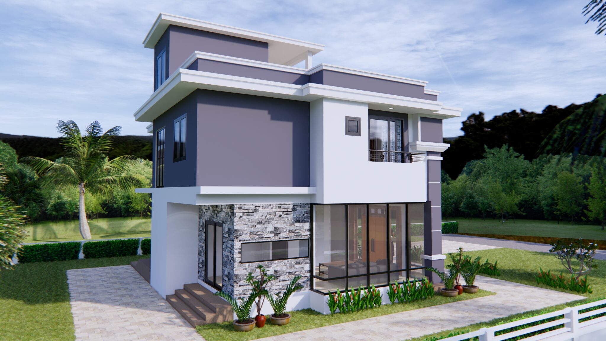 House Design 11x8 Meter 36x26 Feet 3 Beds - Pro Home DecorS