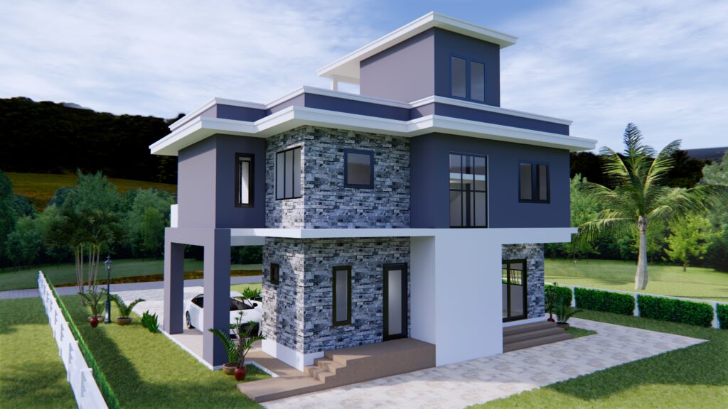 House Design 11x8 Meter 36x26 Feet 3 Beds - Pro Home DecorS