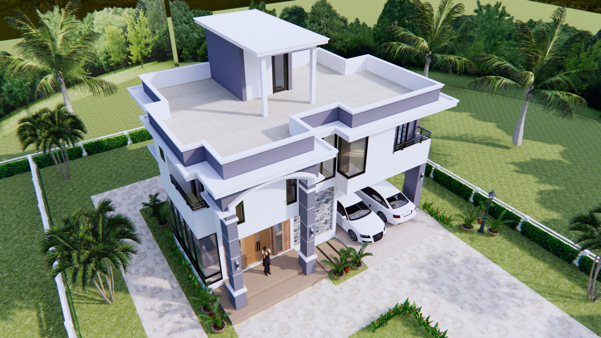 House Design 11x8 Meter 36x26 Feet 3 Beds - Pro Home DecorS