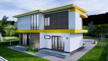 House Design 12.4x11 Meter 41x35 Feet 4 Beds - Pro Home DecorS