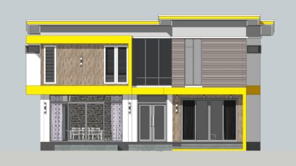 House Design 12.4x11 Meter 41x35 Feet 4 Beds - Pro Home DecorS