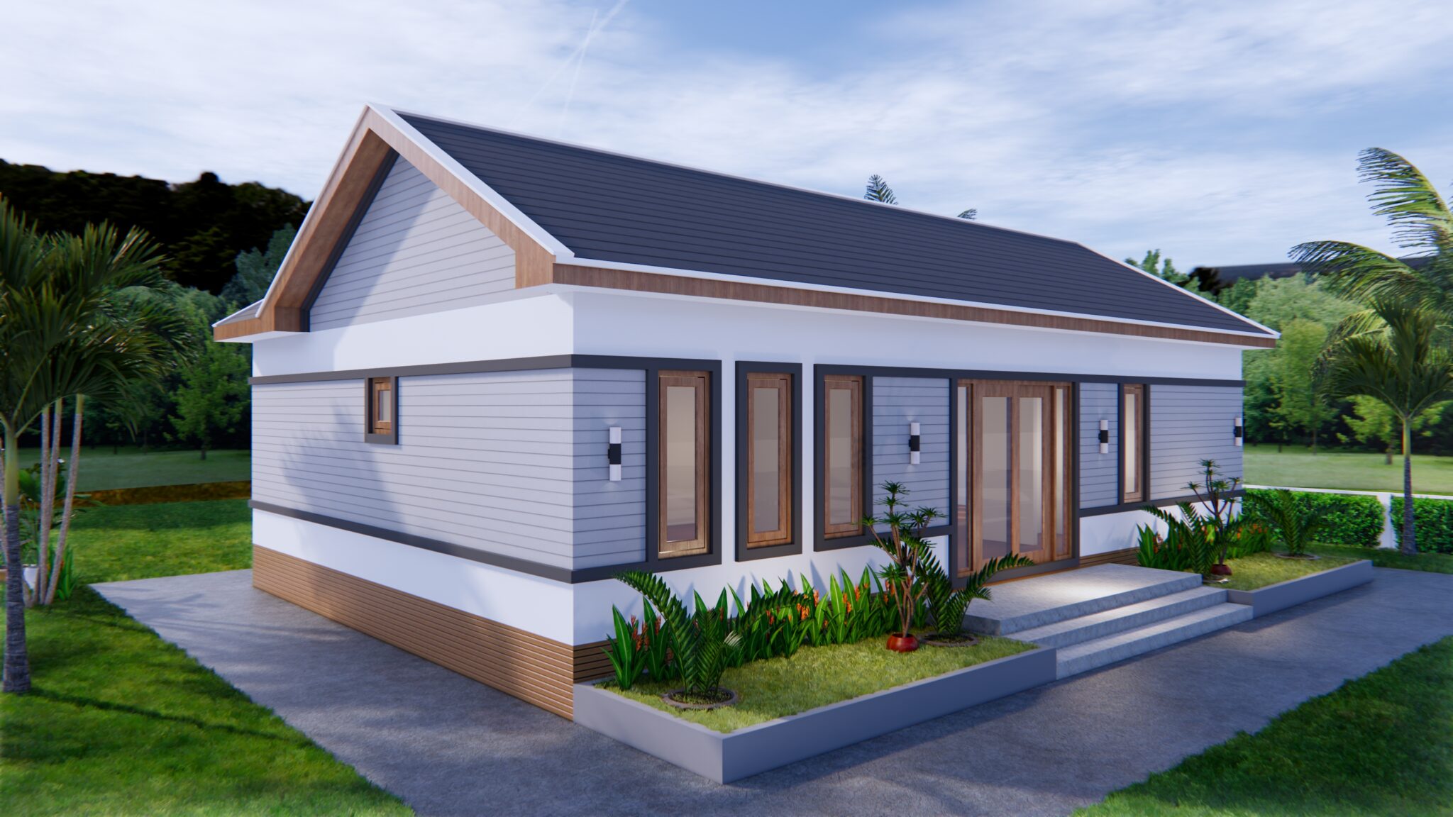 Luxury House Plans 12x8 Meters 40x26 Feet 3 Beds - Pro Home DecorS