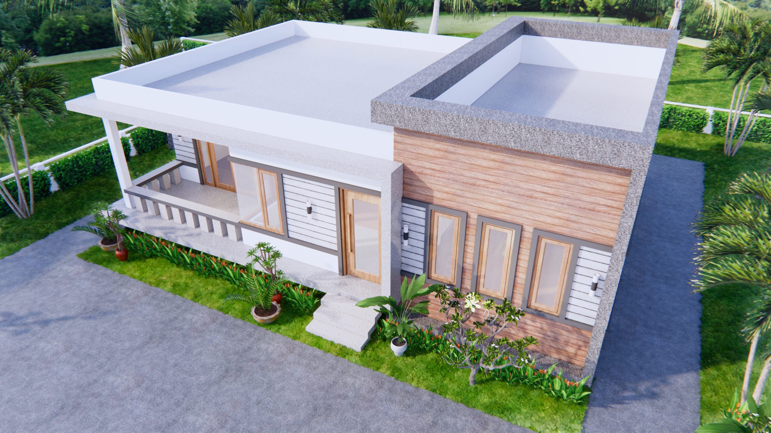 One Level House Plans 12x12 Meters 40x40 Feet - Pro Home DecorS