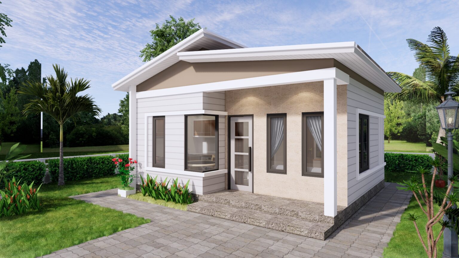 Luxury House Plans 12x8 Meters 40x26 Feet 3 Beds - Pro Home DecorS