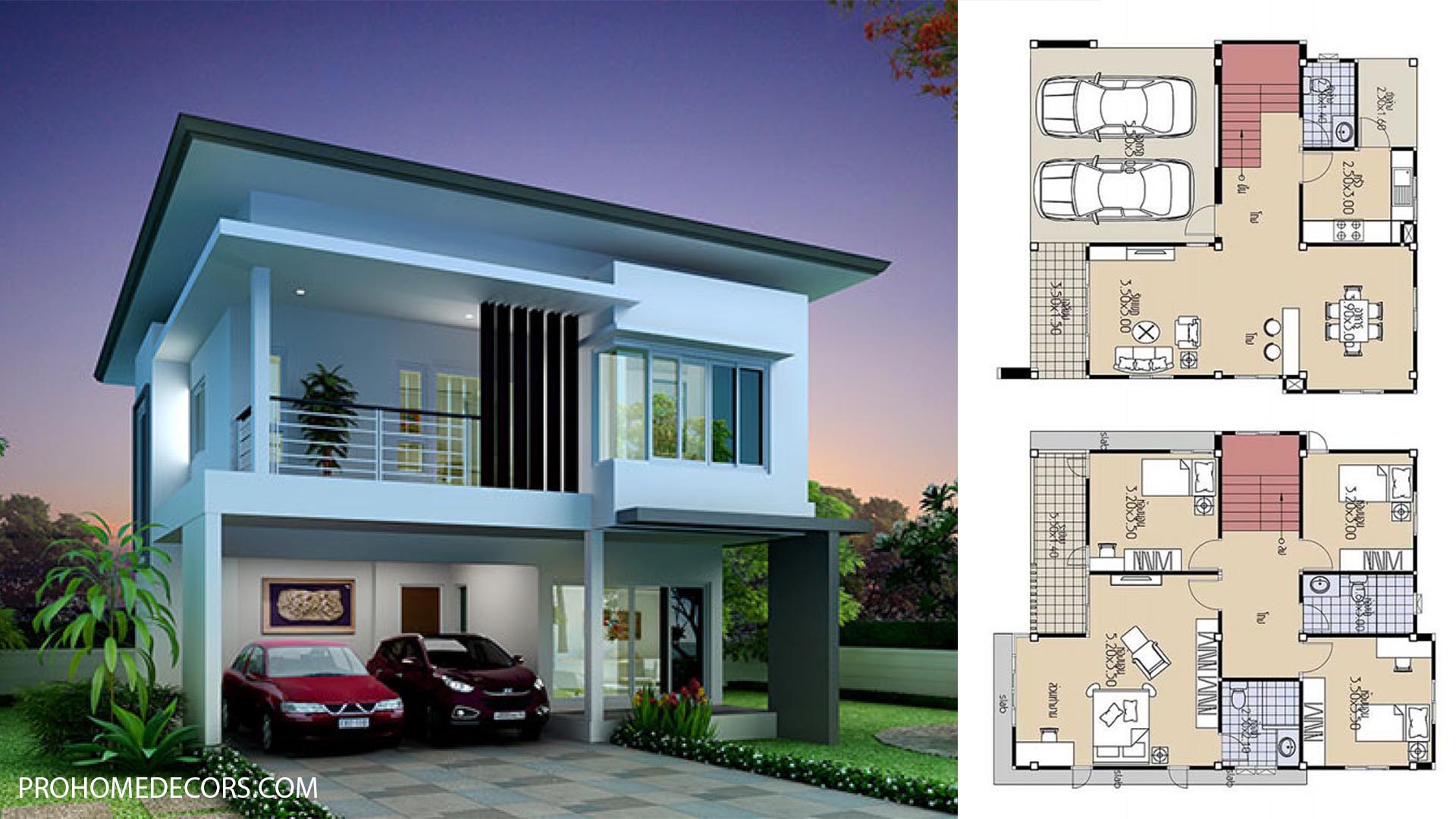 House Plans 9x10.5 with 4 Bedrooms - Pro Home DecorS